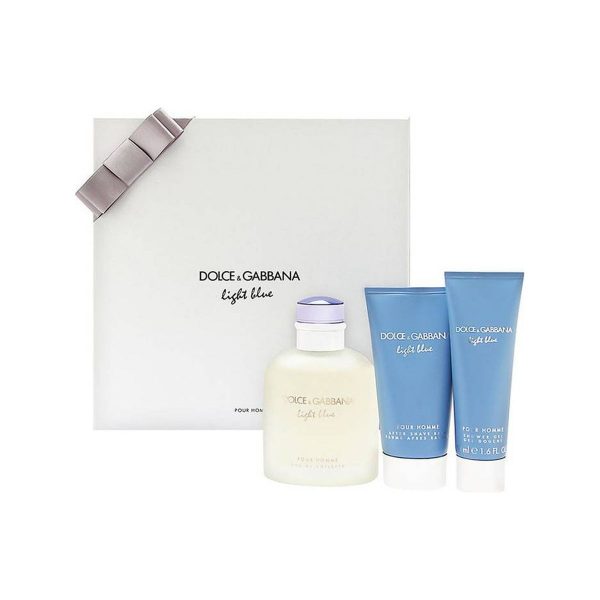 D&G Light Blue 3 Piece Gift Set For Men - Fashion Optical and Perfumes